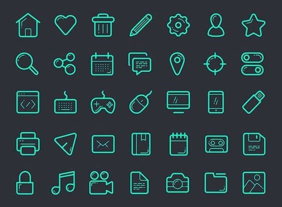 60 free outline icon sets perfect for contemporary designs