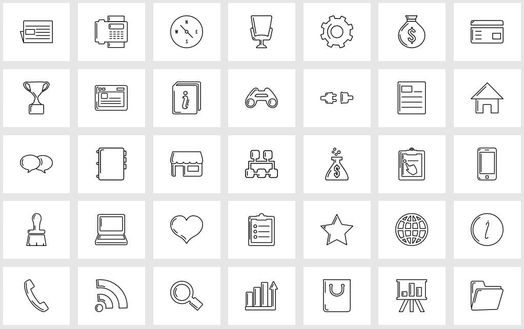 60 free outline icon sets perfect for contemporary designs