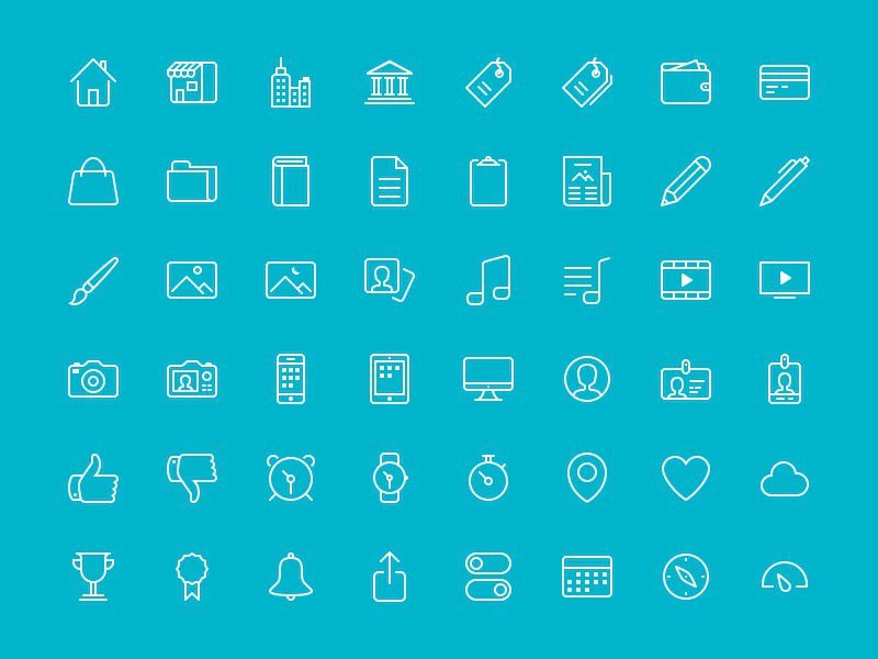 60 free outline icon sets perfect for contemporary designs