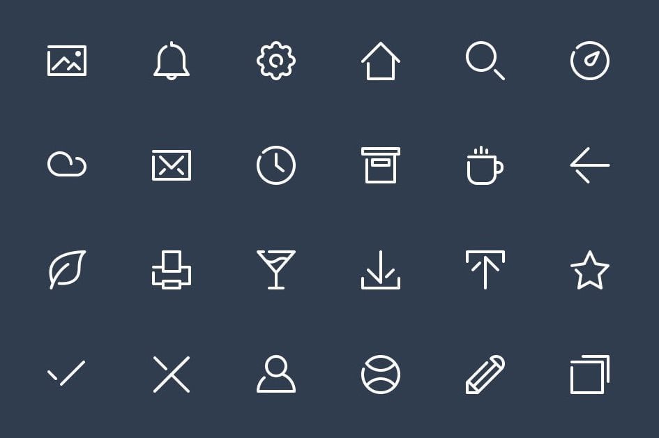 60 free outline icon sets perfect for contemporary designs