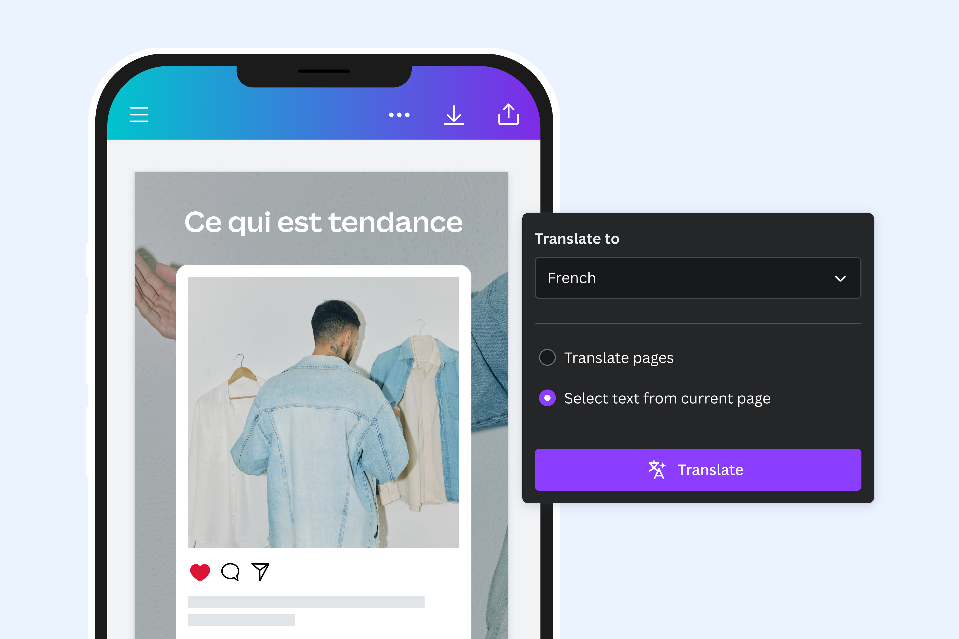 Traduction d’image en ligne : traduisez le texte de vos images | Canva