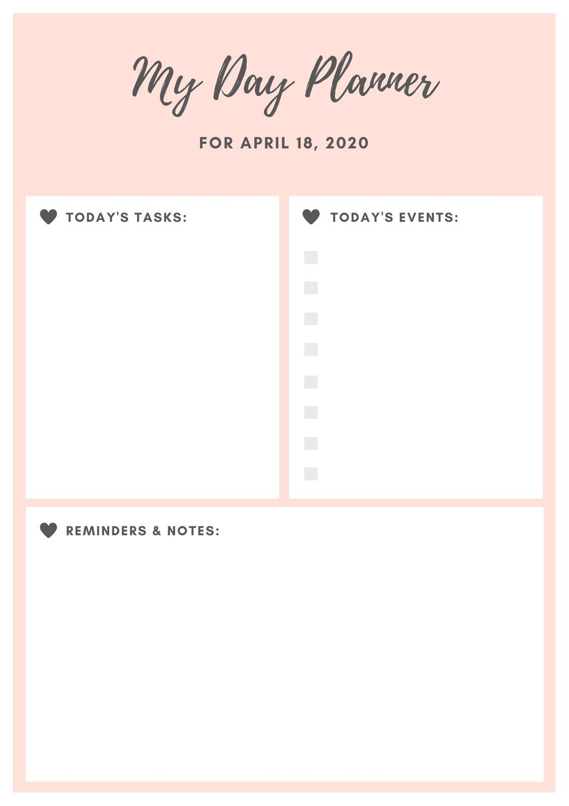 Free Daily Schedule Maker - Create A Day Planner Online | Canva
