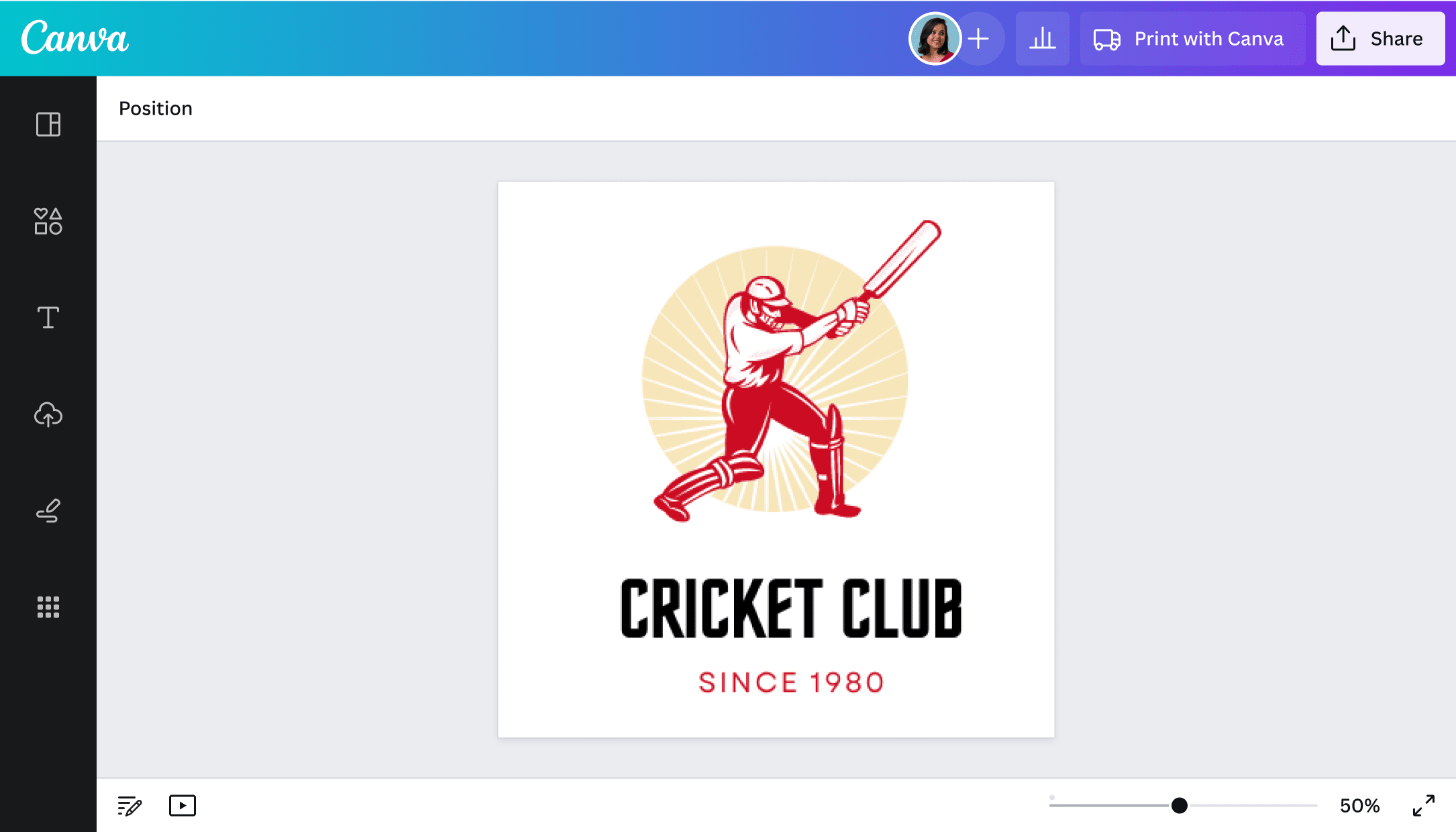 Gratis Cricket Logo Maker: Maak AI-gestuurde Cricket Team Logo's