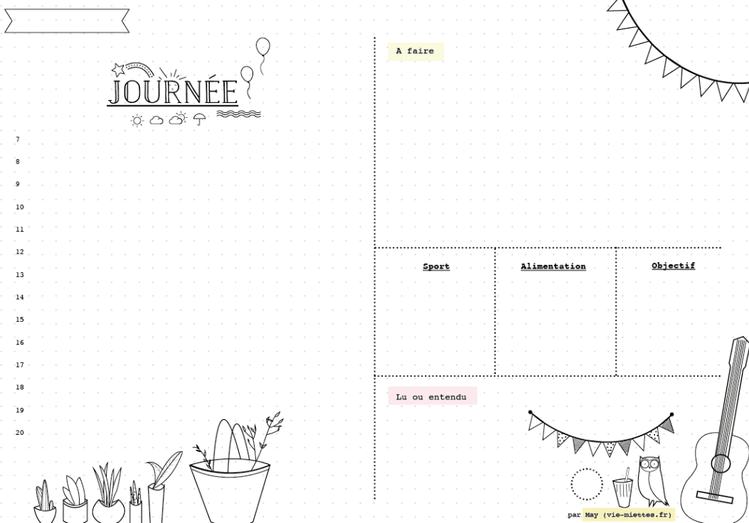 20 superbes modèles de planning gratuits à télécharger - Canva