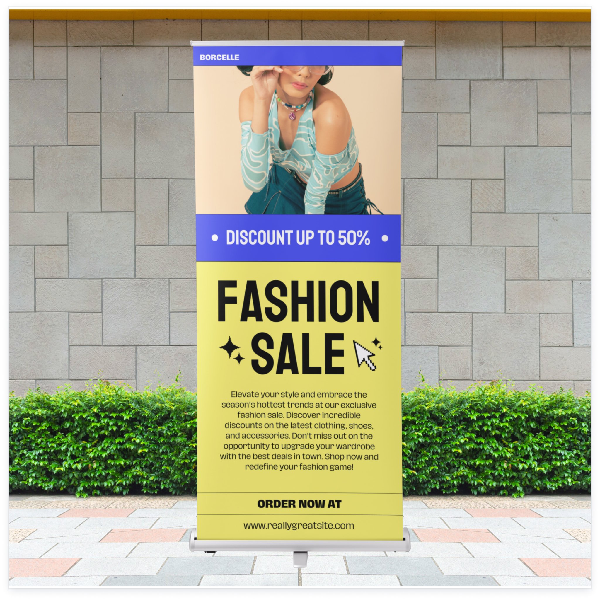 Generatore di banner mockup: crea mockup striscioni gratis | Canva
