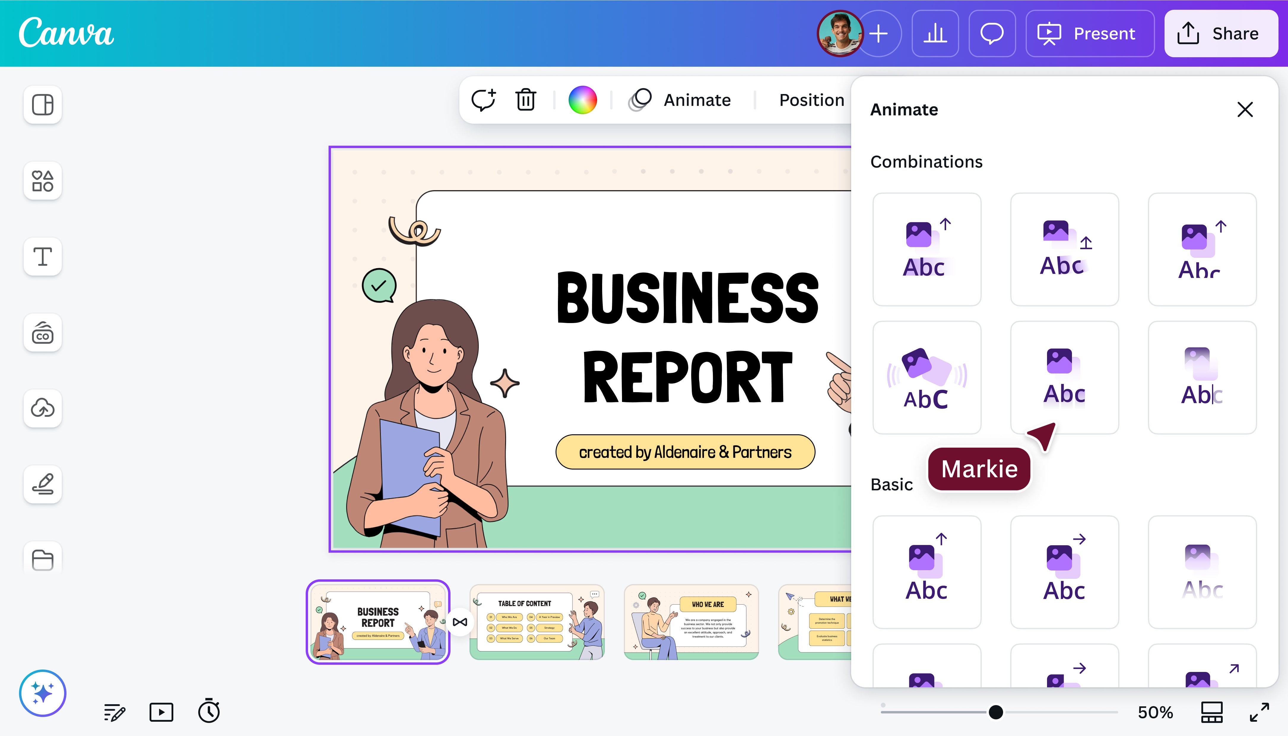 Presentazioni animate: crea slide con animazioni online | Canva