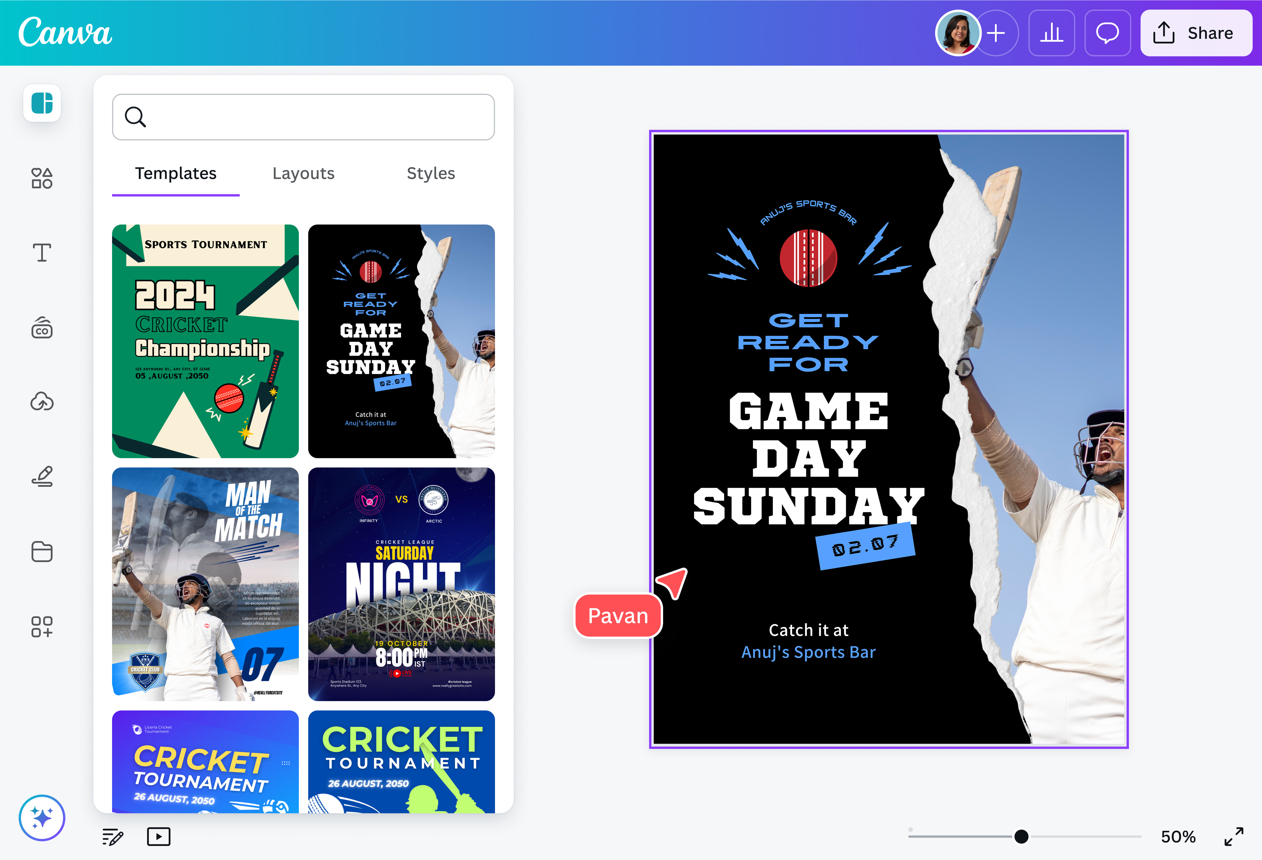 Free Online Cricket Tournament Poster Maker - Canva