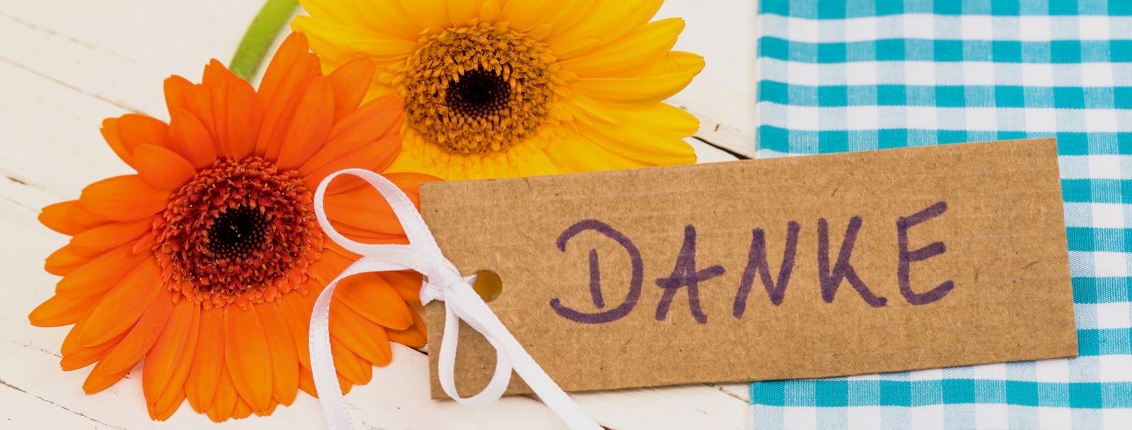 Kursive Dankeschön Karte