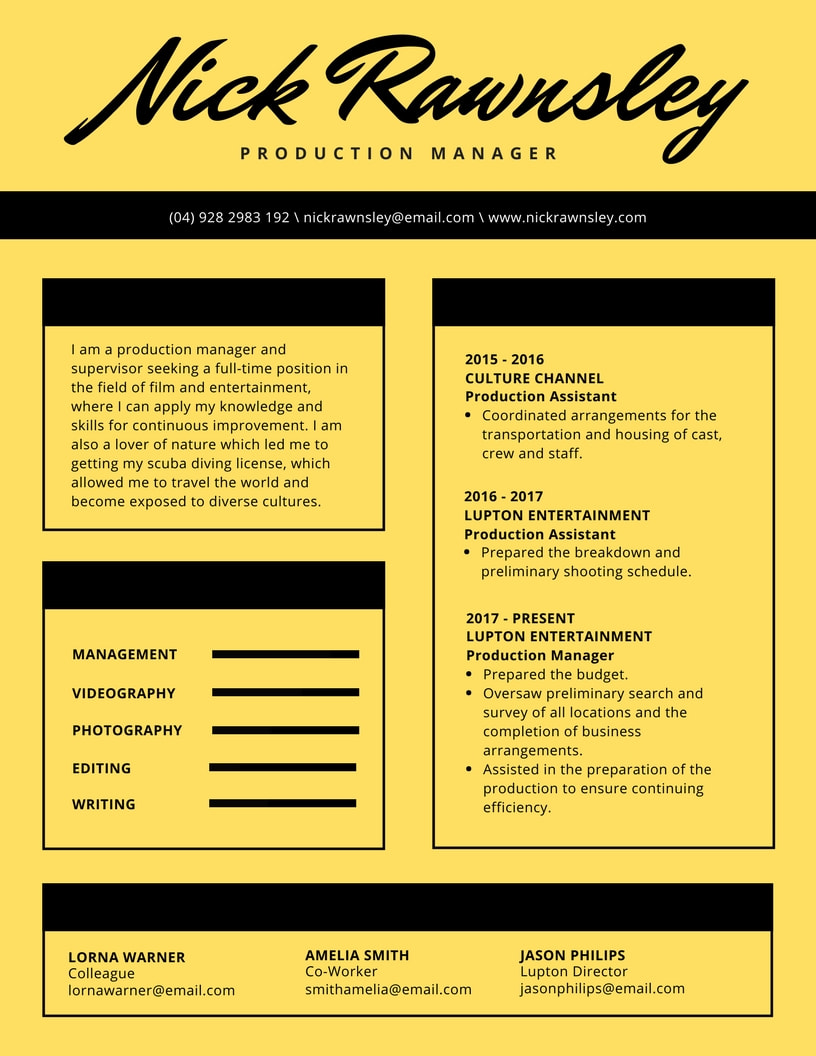 CV Design & Graphique : 20 modèles tendance en 2020 - Canva