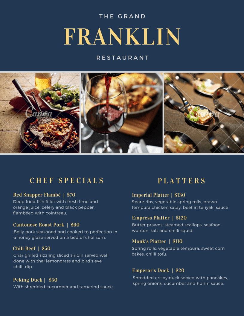 おしゃれなメニュー表を簡単作成！事例＆テンプレート＆作成手順