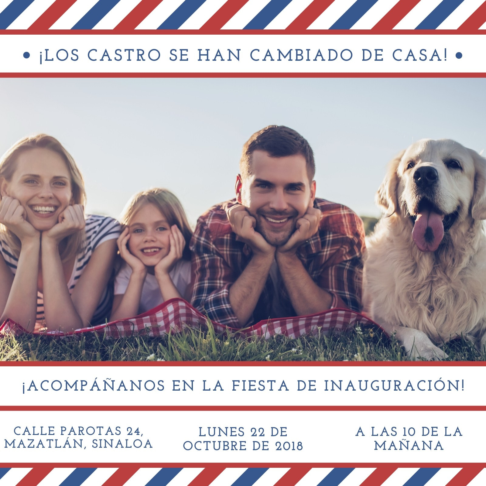 Diseña tus propias invitaciones de inauguración de tu casa - Canva
