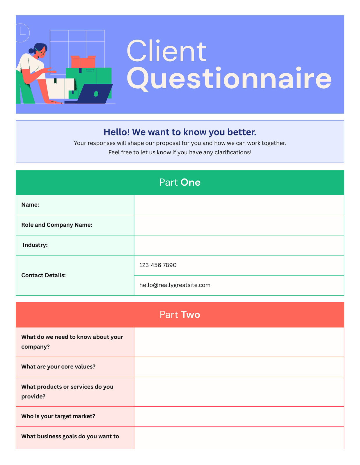 Questionnaire Form Evaluation Questionnaire Form Addressed To Adult