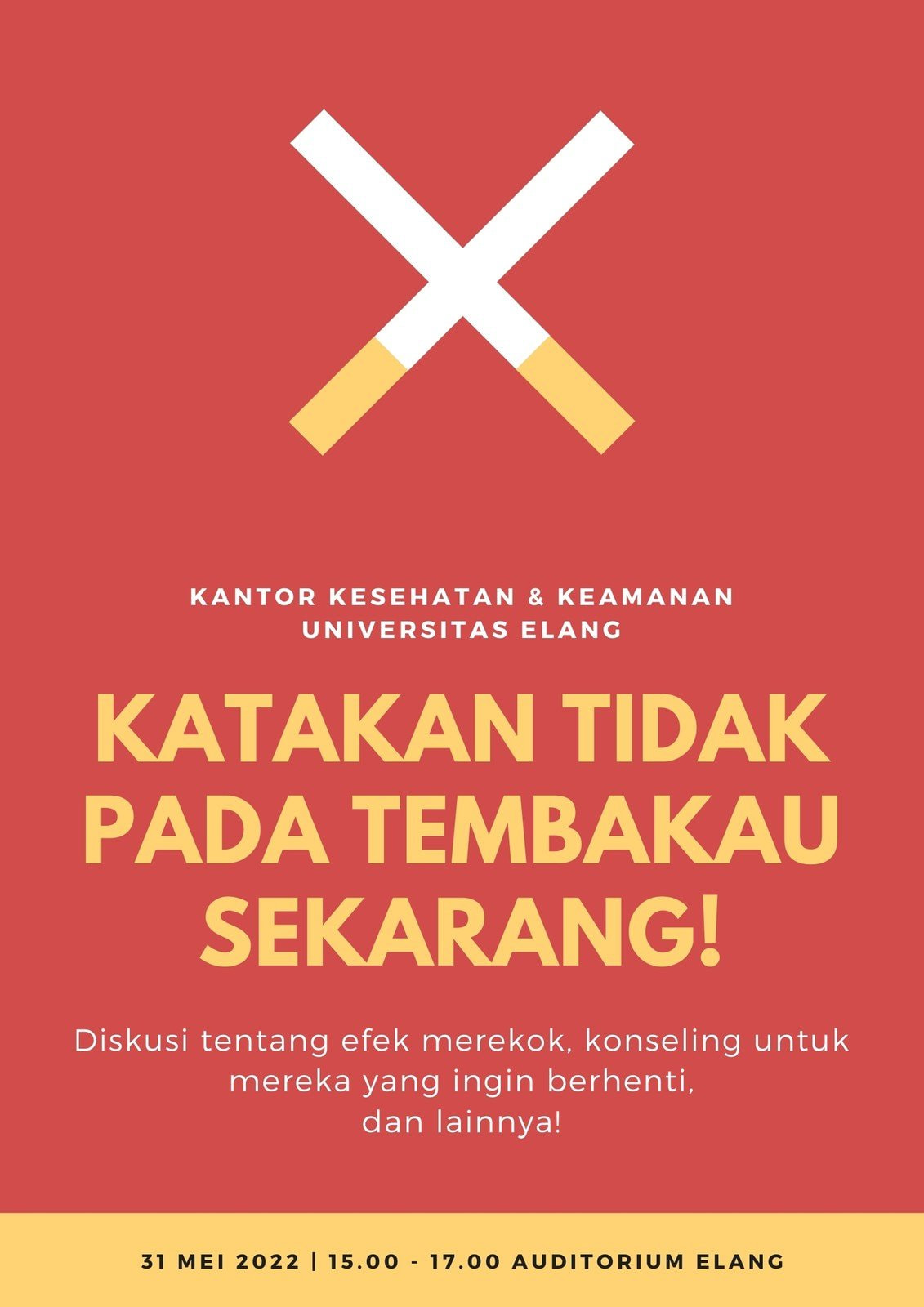 Buat Desain Poster Bahaya Merokok Keren dengan Mudah - Canva