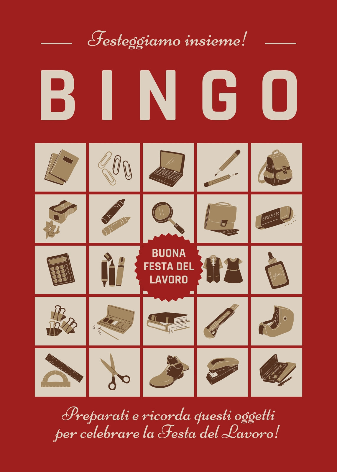 Crea cartelle Bingo da stampare gratis | Canva
