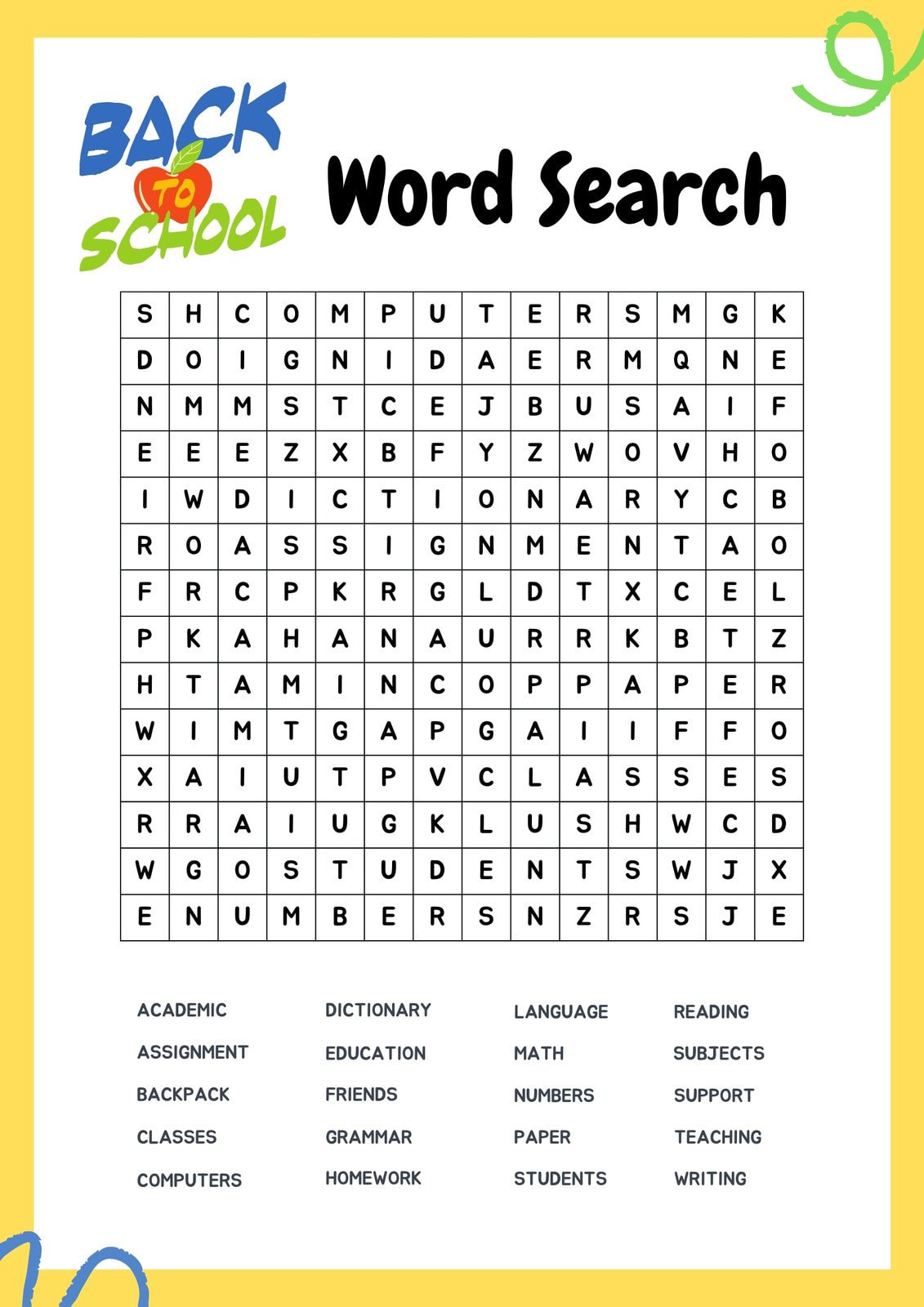 Ücretsiz Kelime Avı Bulmaca Hazırlama Aracı | Canva