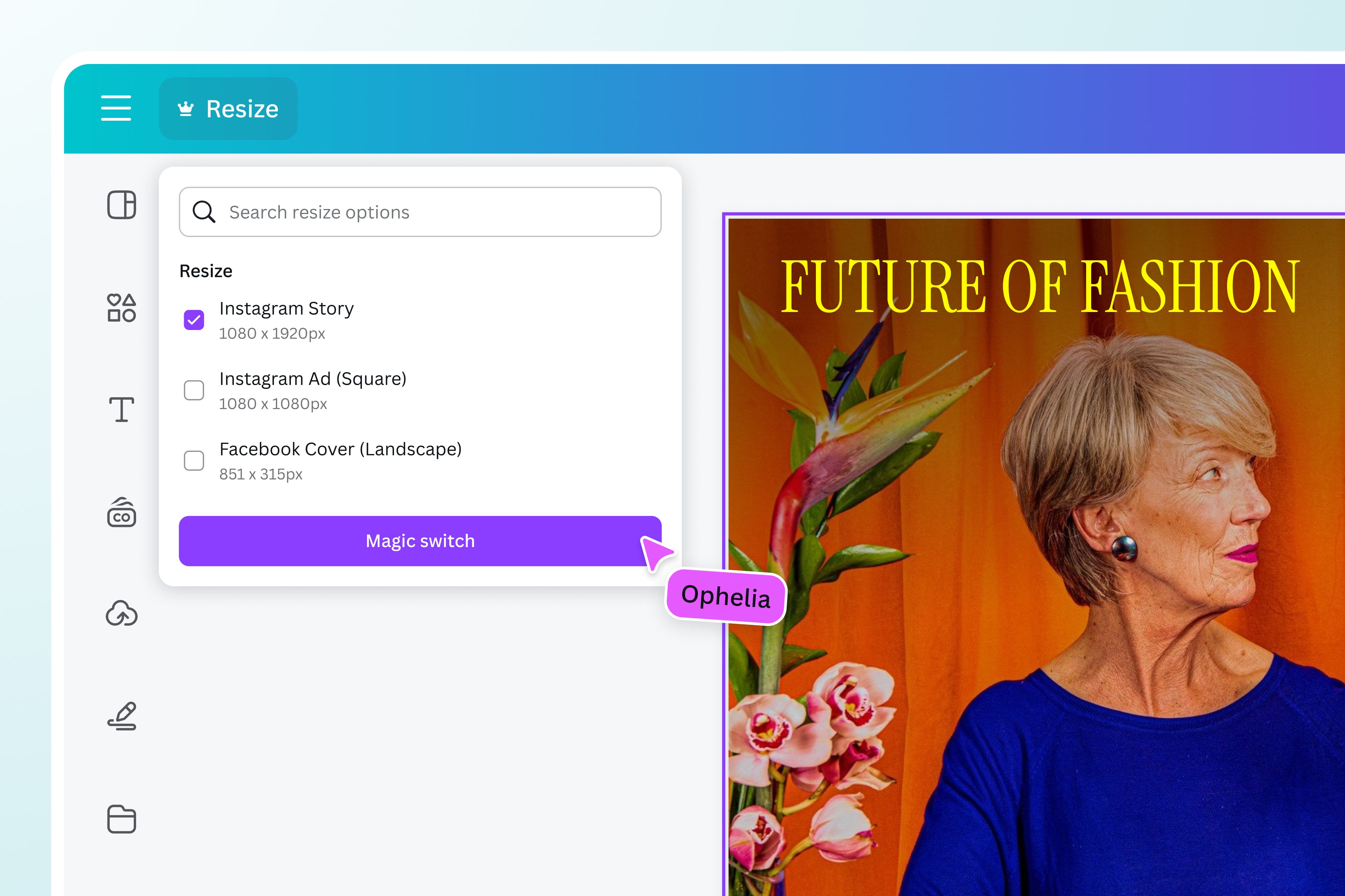 Redimensionner une image : outil gratuit en ligne | Canva