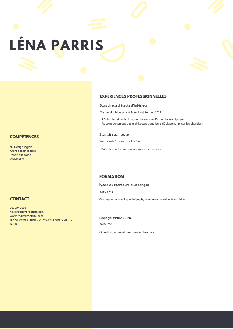 Exemple Cv Cv Parcoursup Mycvfactory