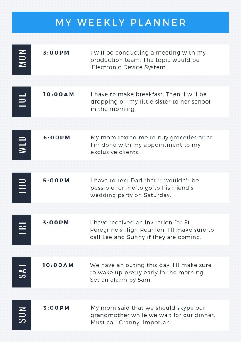 How to make an effective schedule