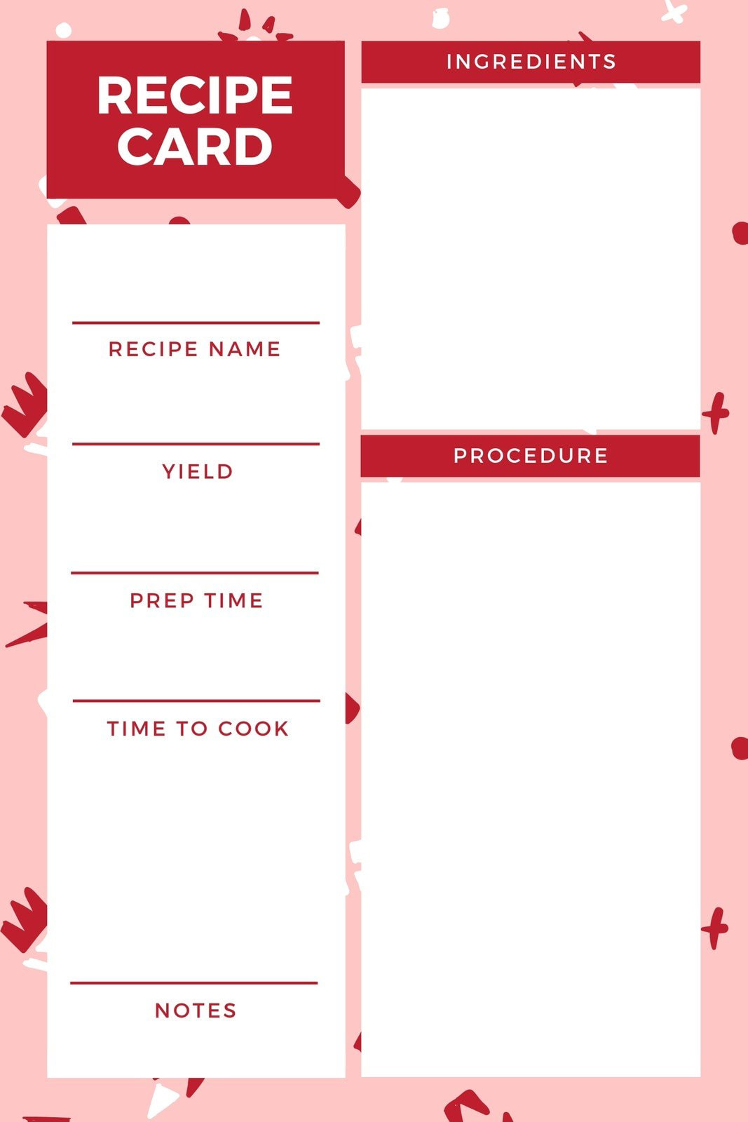 Type And Print Recipe Cards Free Printable Recipe Cards To Print ⋆