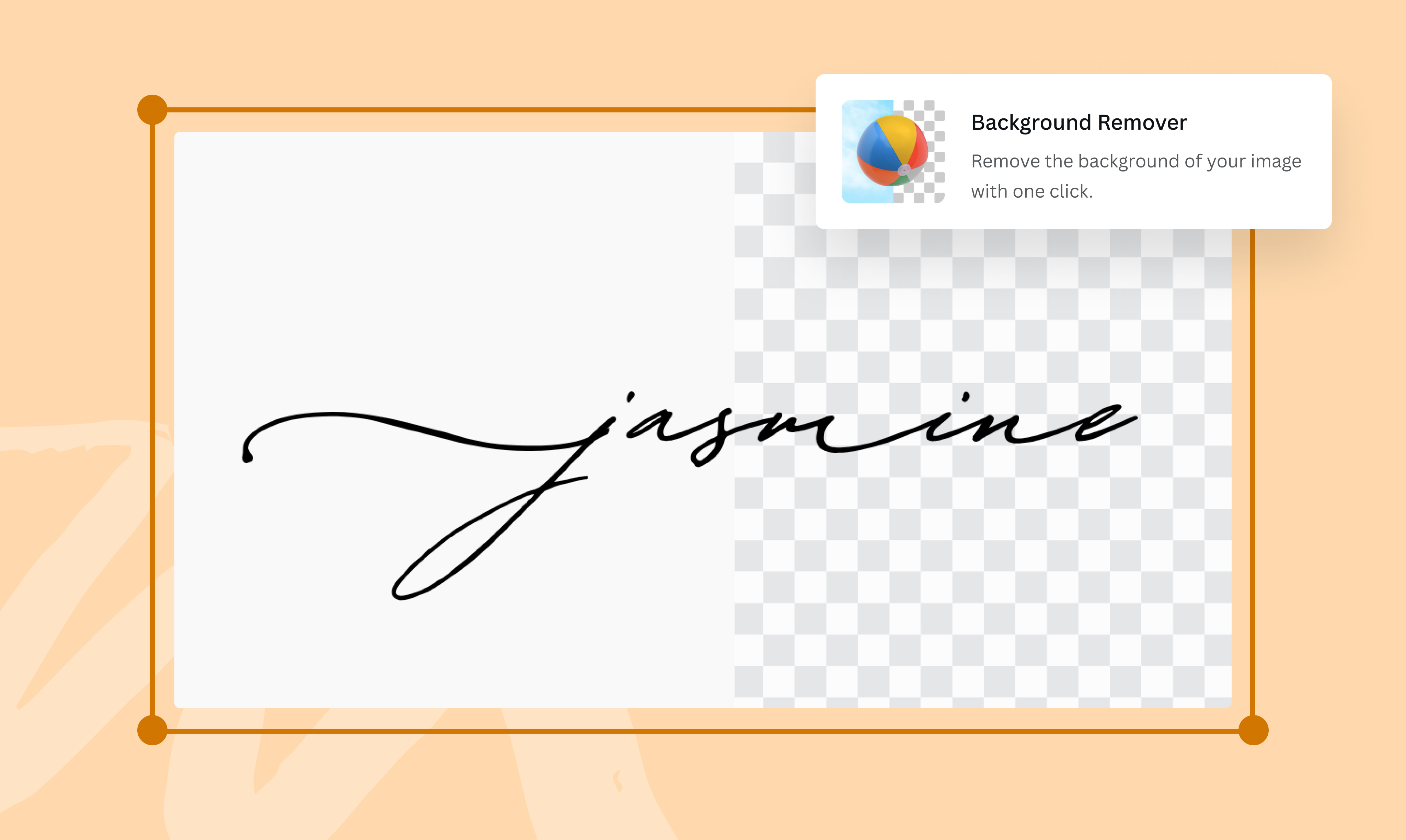 Firma trasparente: rimuovi sfondo da firma online in un clic | Canva