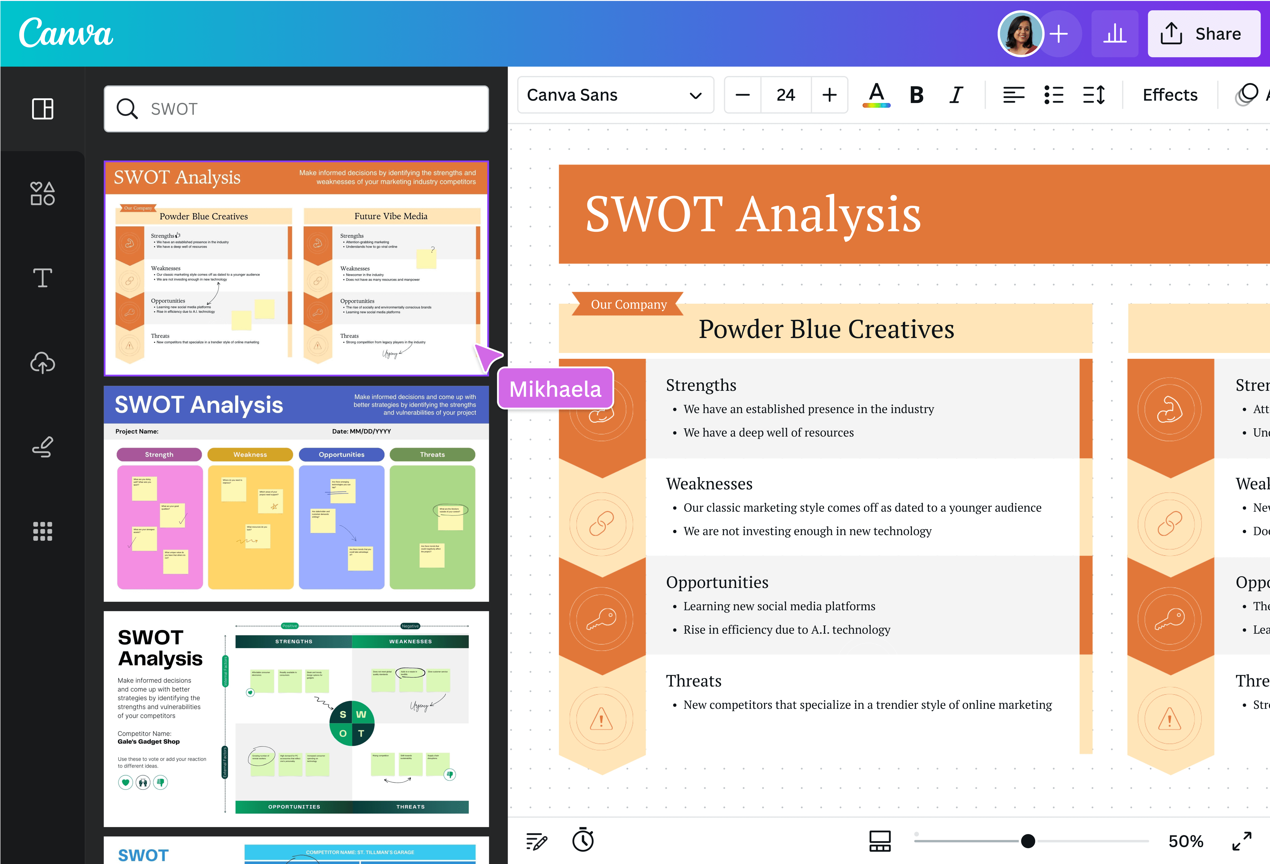 Analisis SWOT: Cara Membuat dan Contoh Gratis | Canva