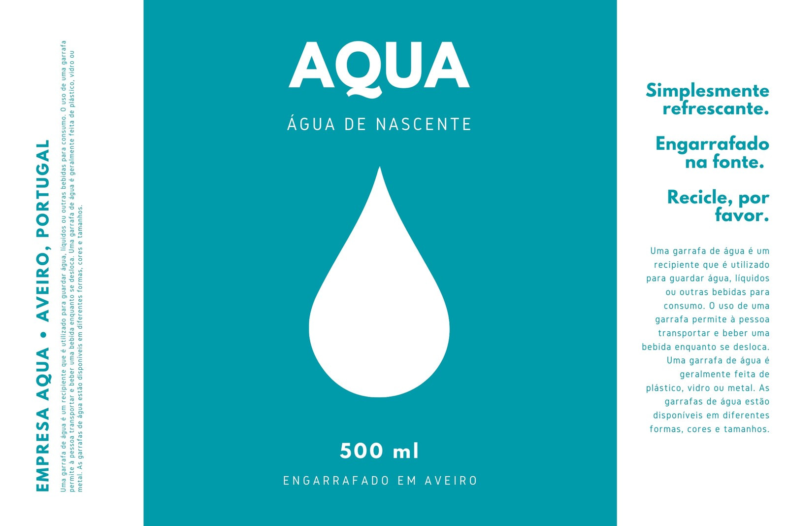 Criar rótulos de garrafa de água online - Canva
