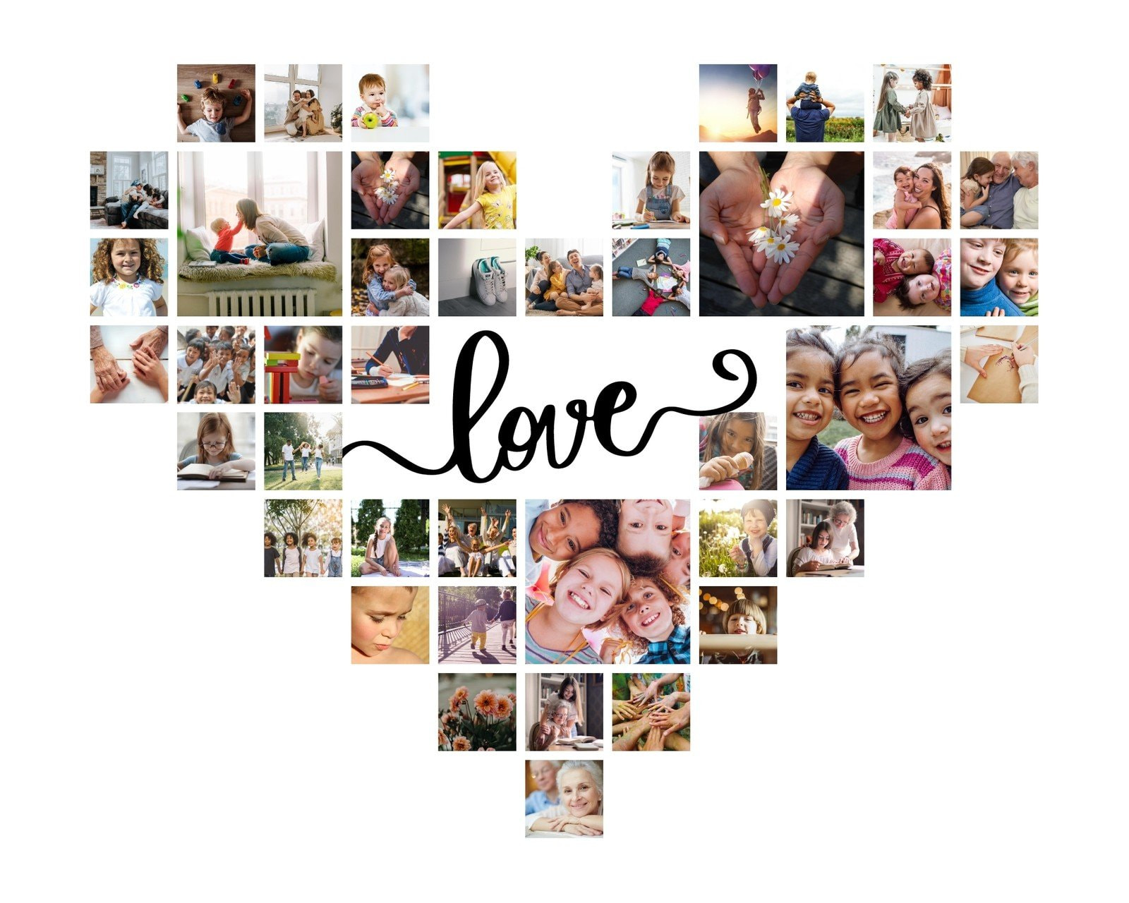 Create Your Own Heart-Shaped Photo Collage