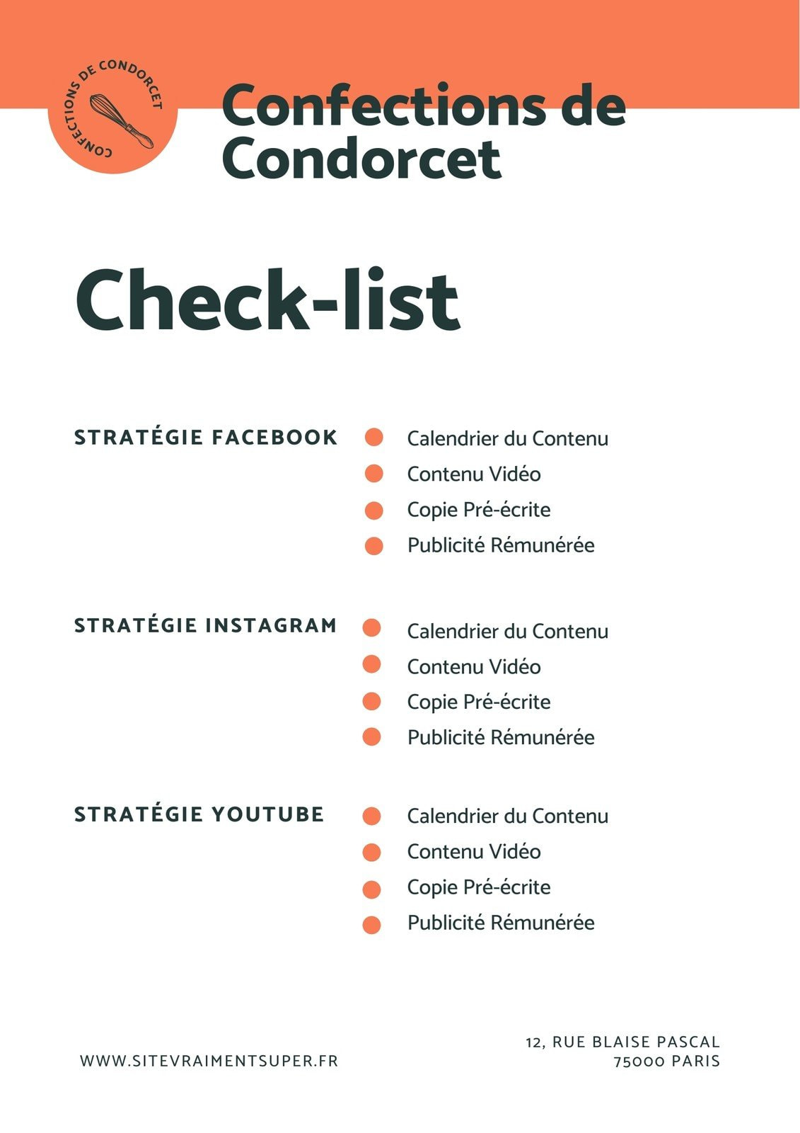 Modèle De Liste Vierge Liste Vierge Numérotée | Modèle De Liste