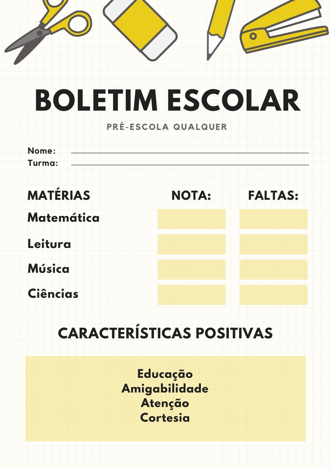 Exemplos De Boletins Informativos Para O Ensino Fundamental Modelos