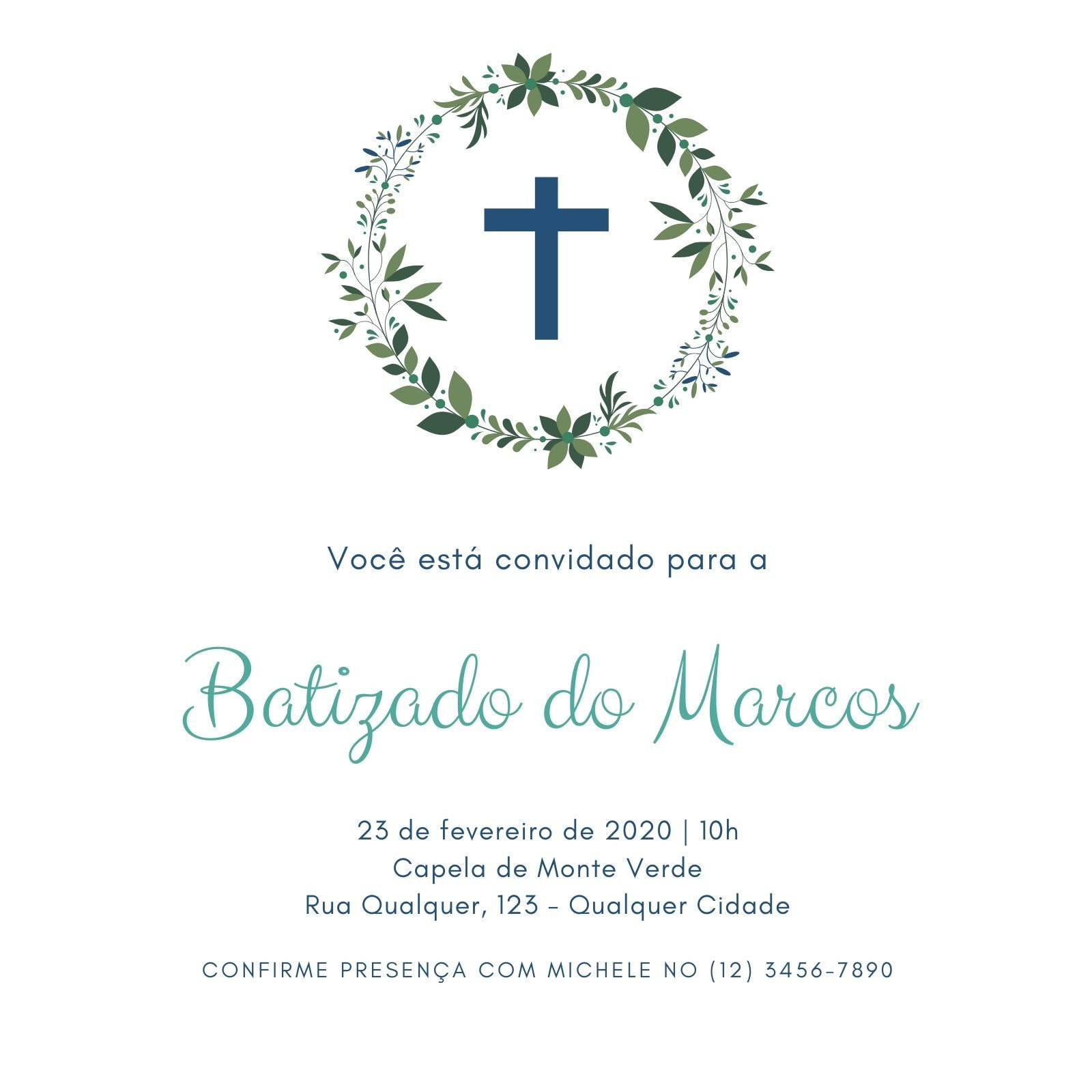 Criar Convite de Batizado Online e Grátis | Canva