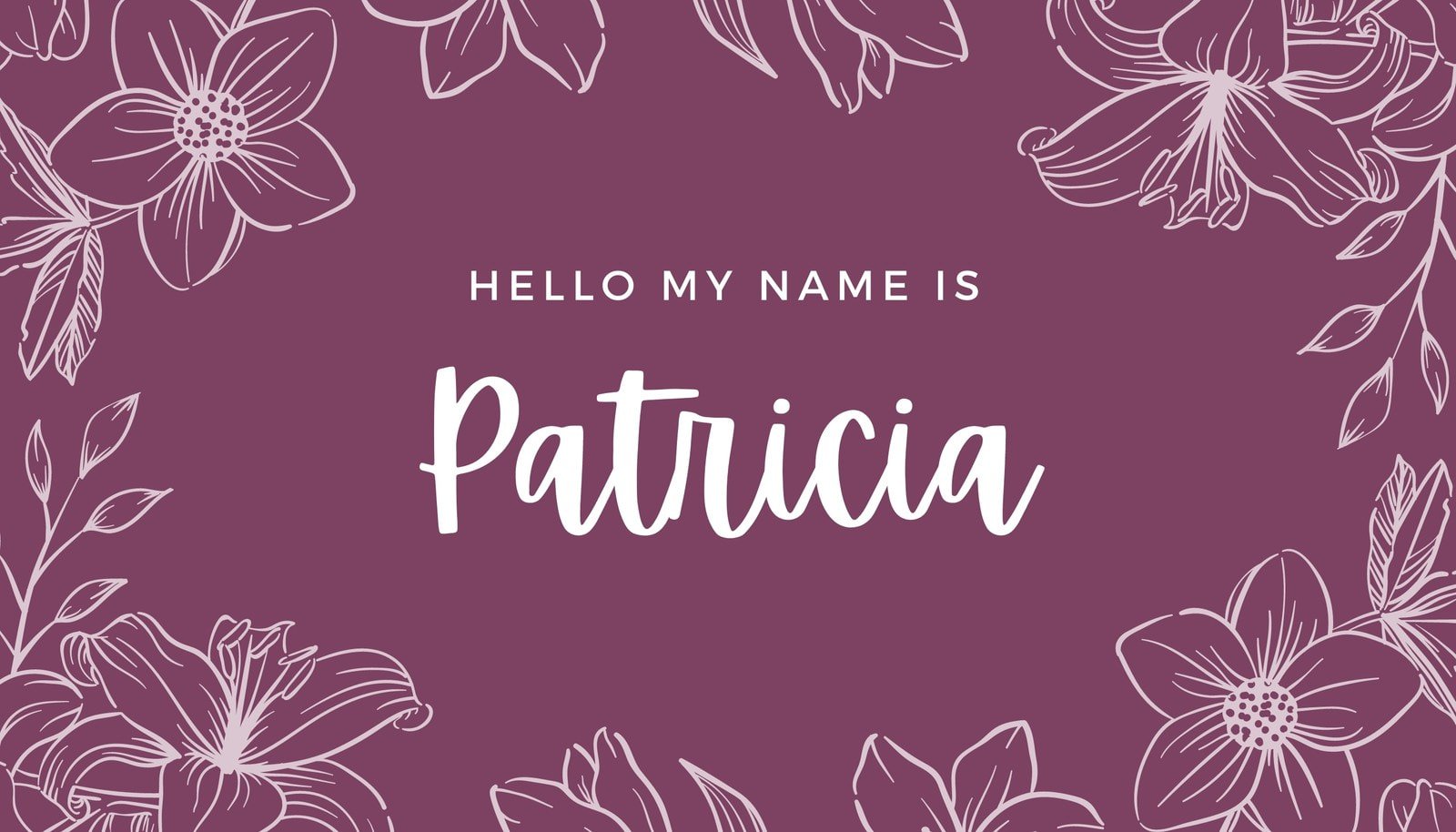 Name Tag Design Template Lace Name Tag OnlineLabels