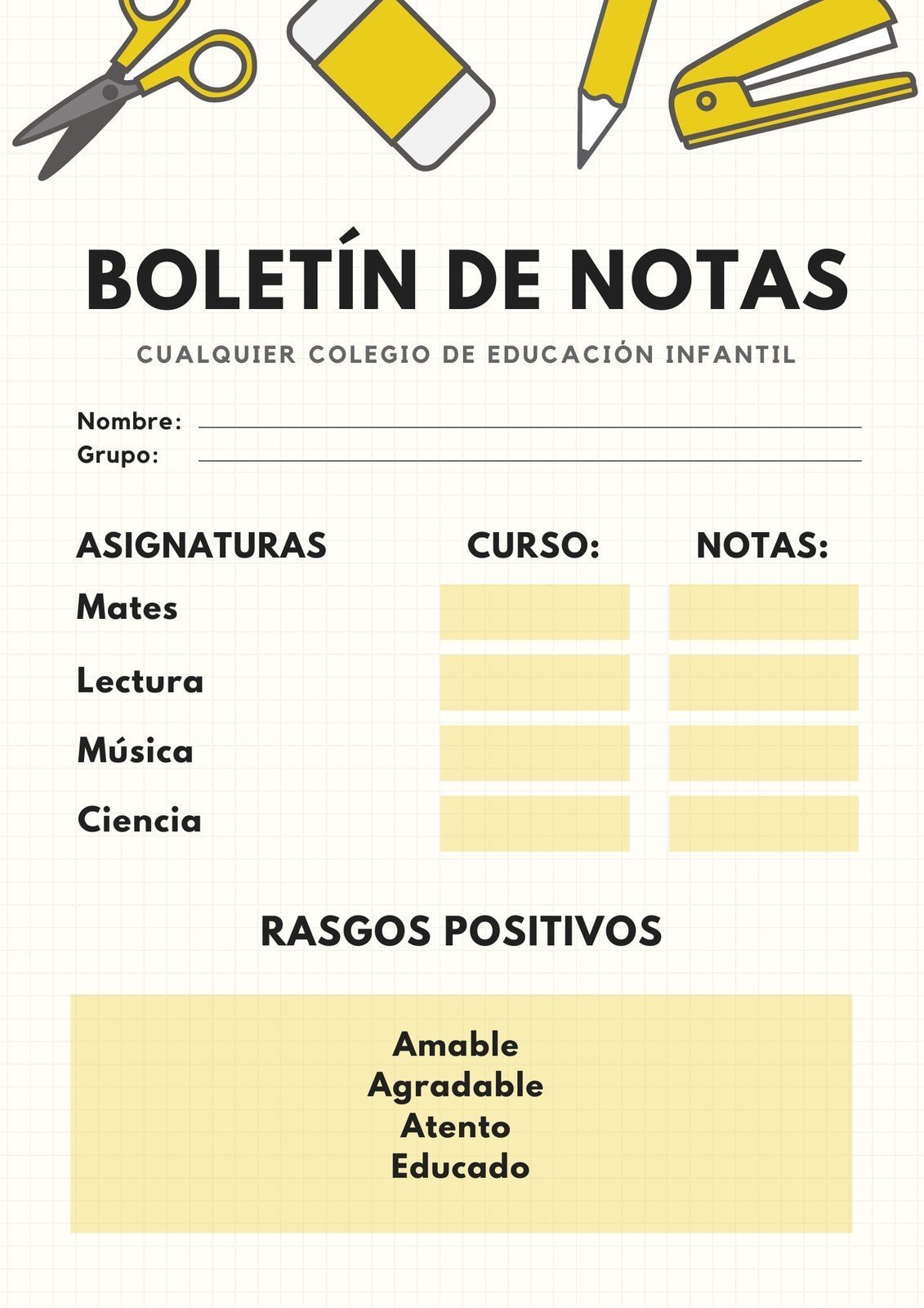 Diseña boletines de notas gratis y online con Canva
