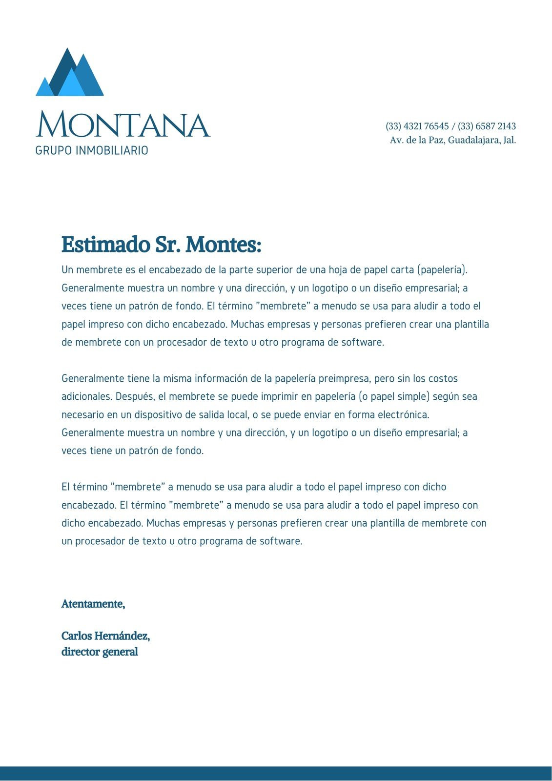 Ejemplos De Membretes Para Hacer Negocios Profesional Y Creativo
