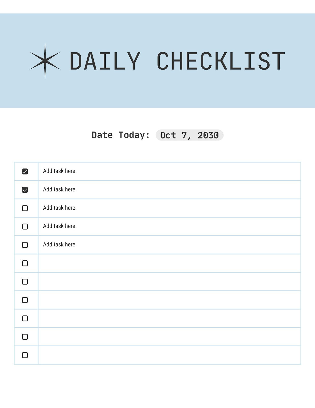 Typical Daily Schedule