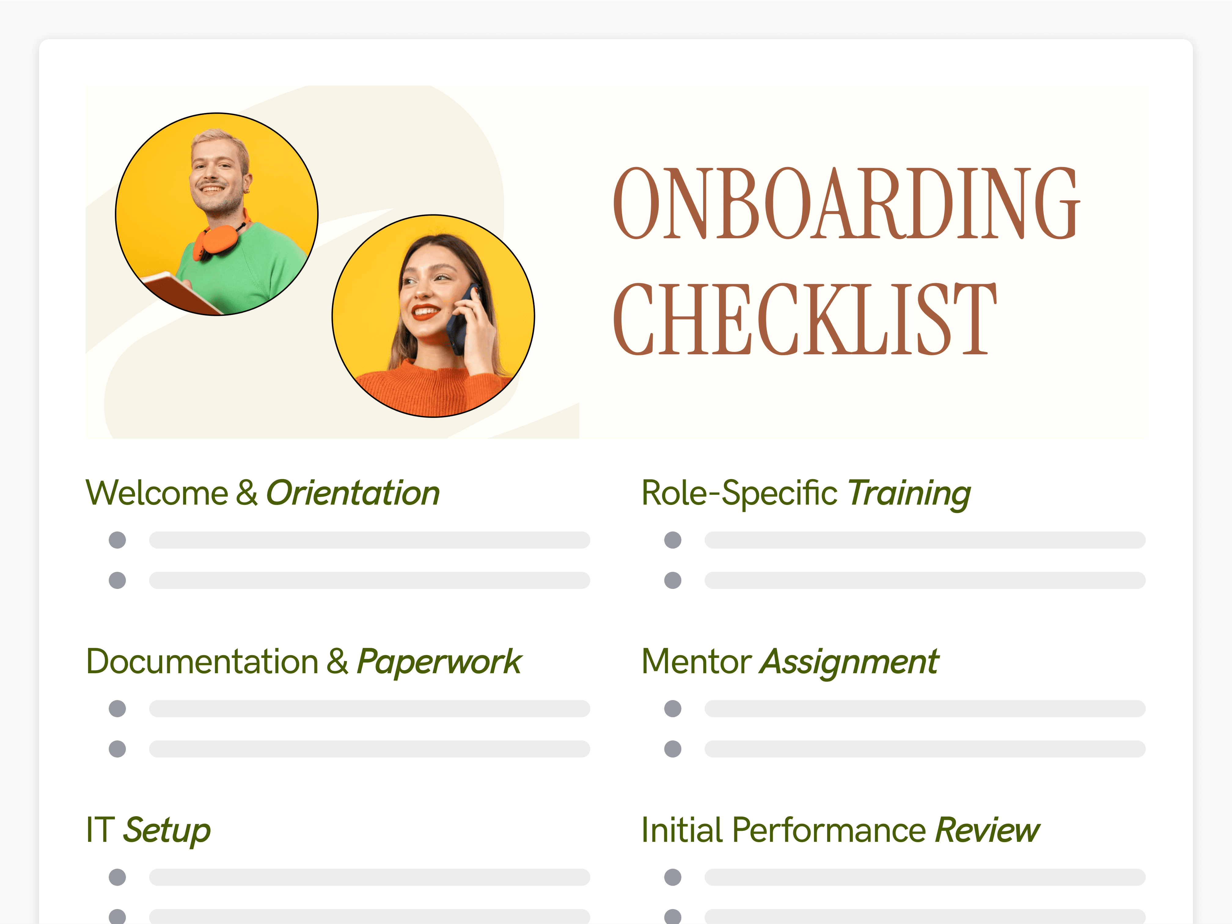 How to Make Onboarding Checklists (Examples, Templates) | Canva