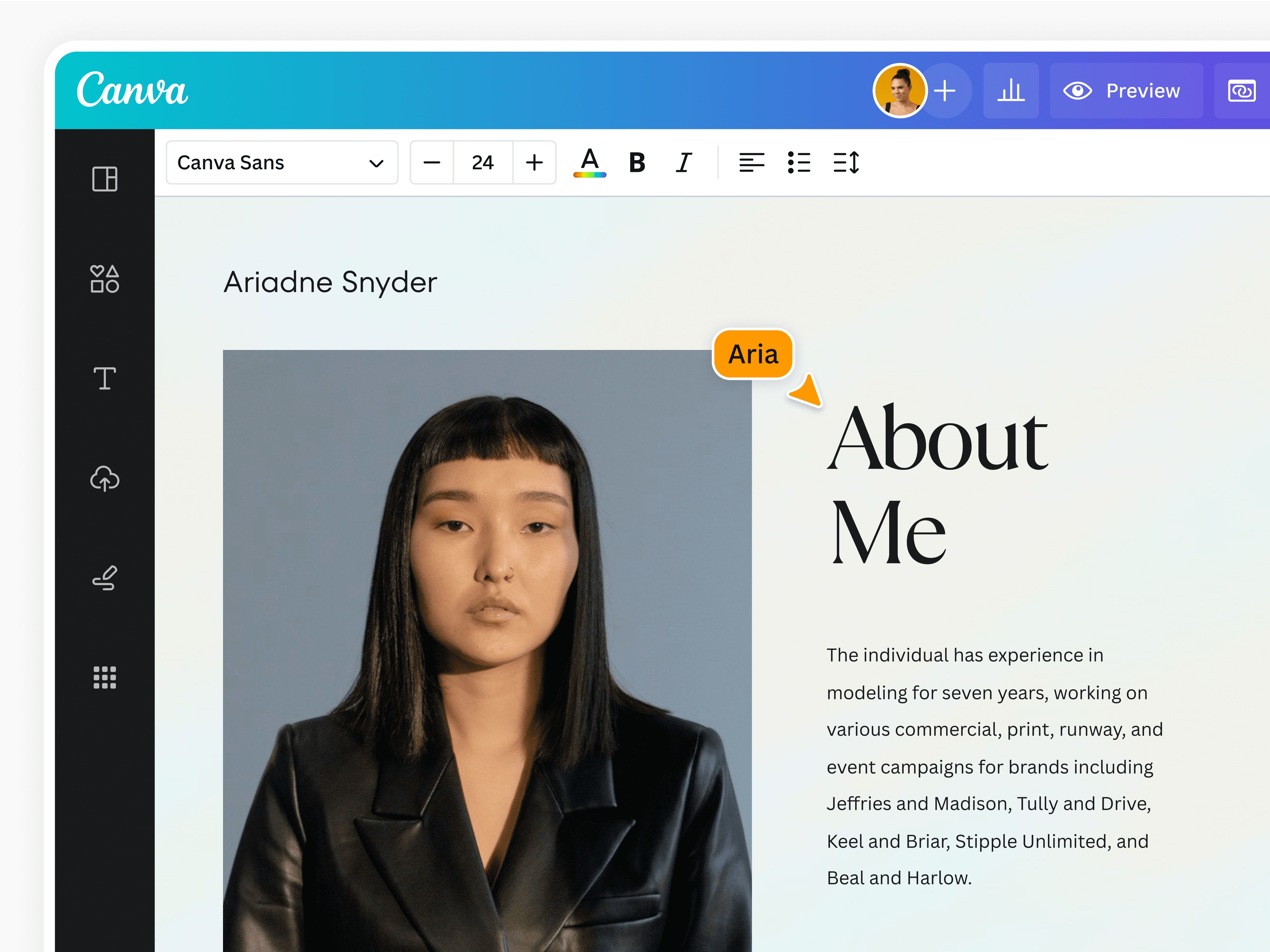 Portfolio online gratis: guida pratica, modelli ed esempi | Canva