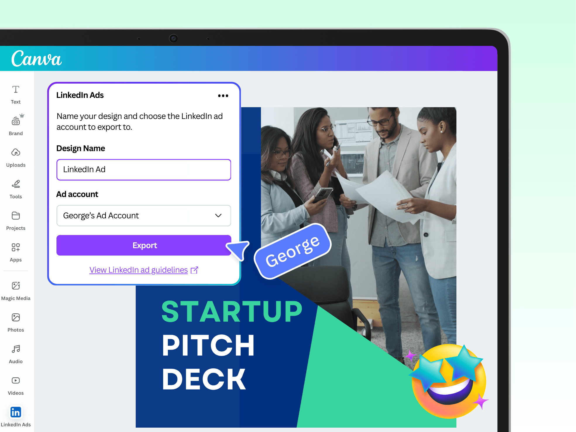 Canva + LinkedIn Ads app | Design and publish in one place
