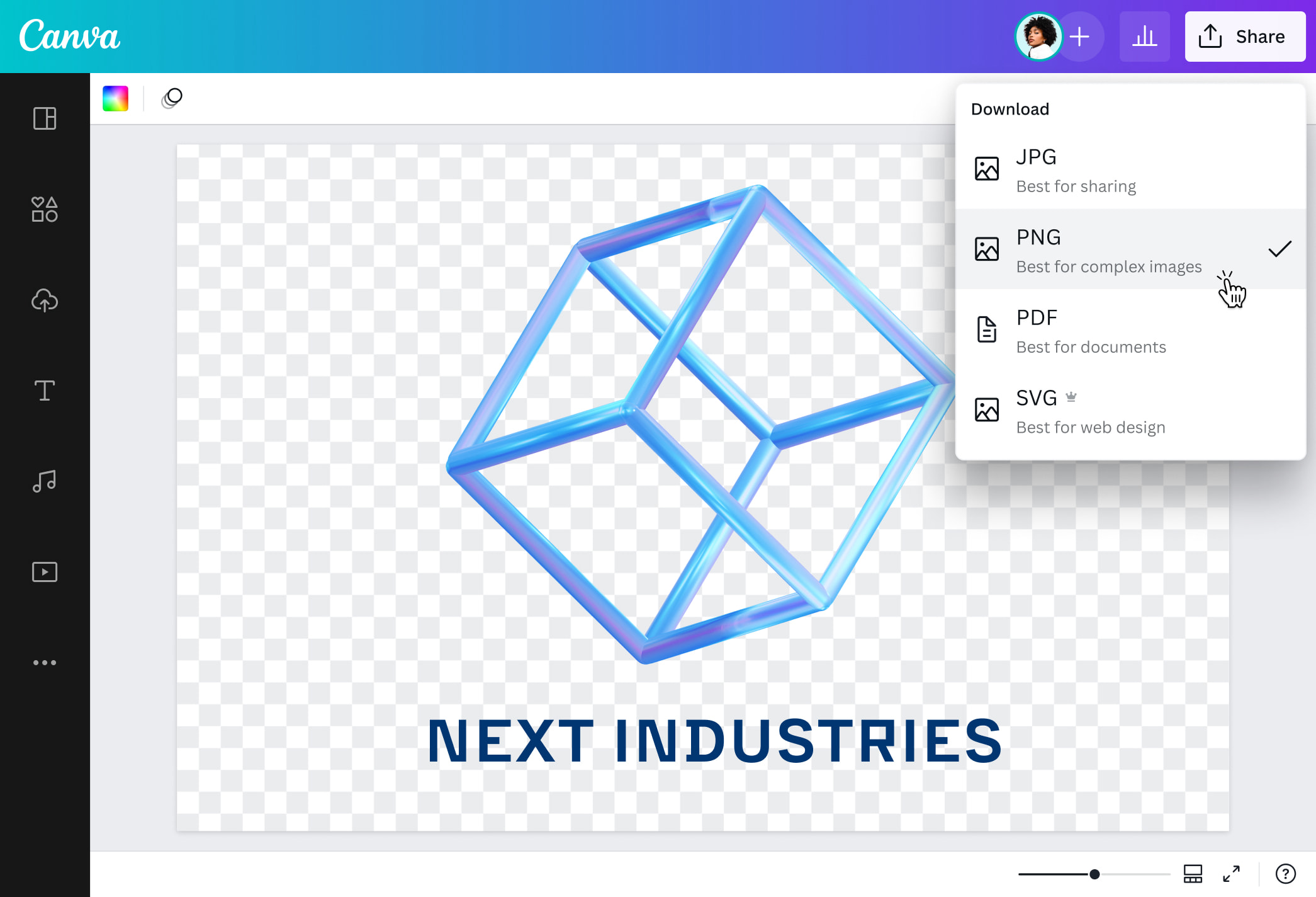 Criador de logótipo 3D gratuito - Cria um logótipo 3D online | Canva