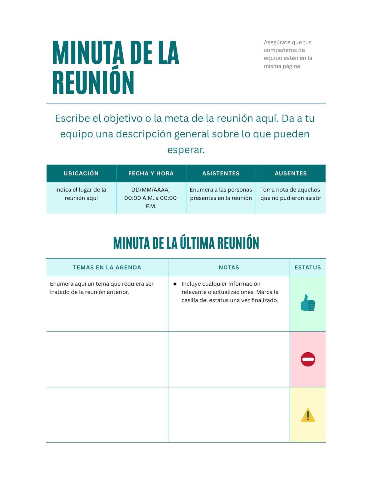 Minutas de reuniones: crear minutas de reuniones en línea | Canva
