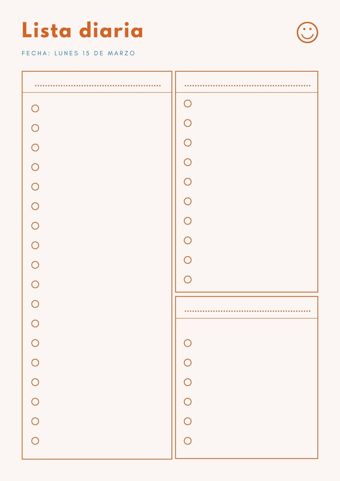 Lista De Verificación En Blanco Conjunto De Plantillas De