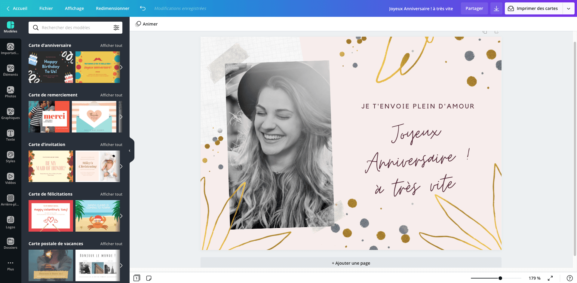 Carte électronique Joyeux Anniversaire Collègue