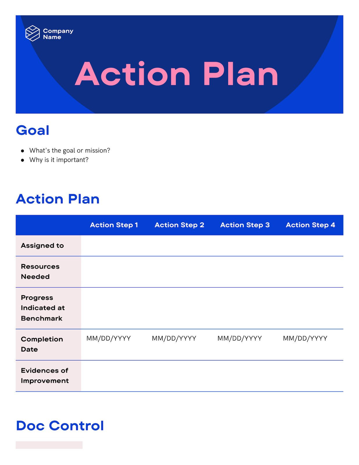 Free Action Plan Templates Action Plan Template | Download & Edit PPT