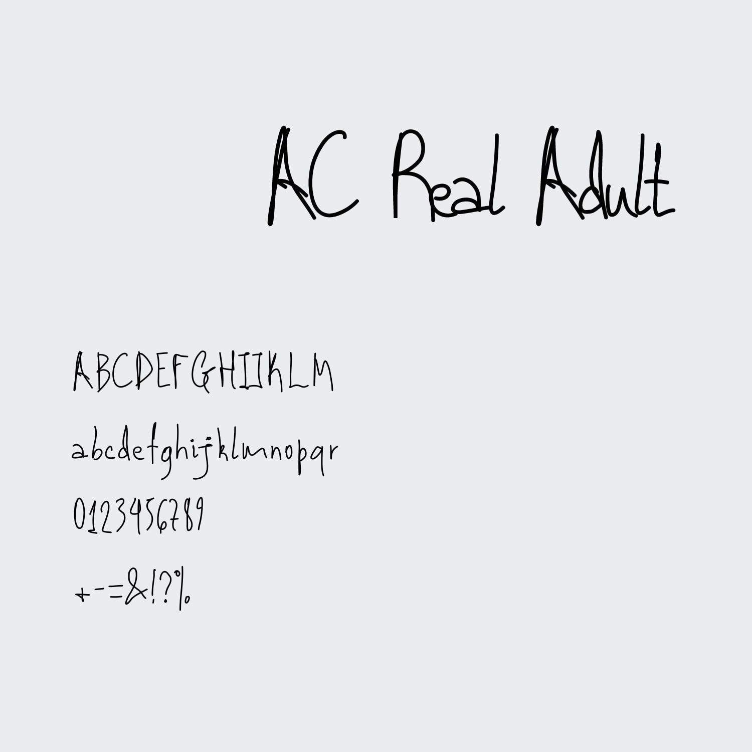 Handschrift Schriftart Drucken