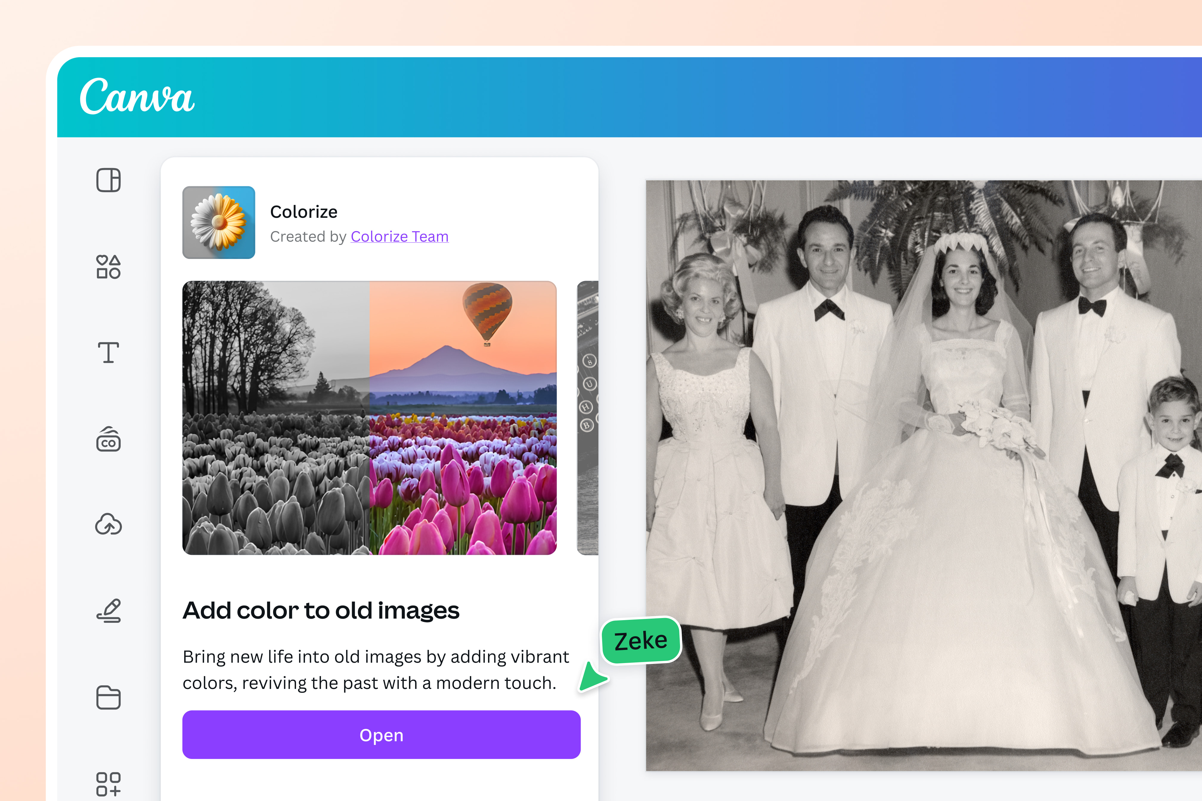 Kolorowanie czarno-białych zdjęć online | Canva Kolorowanie czarno-białych zdjęć online | Canva
