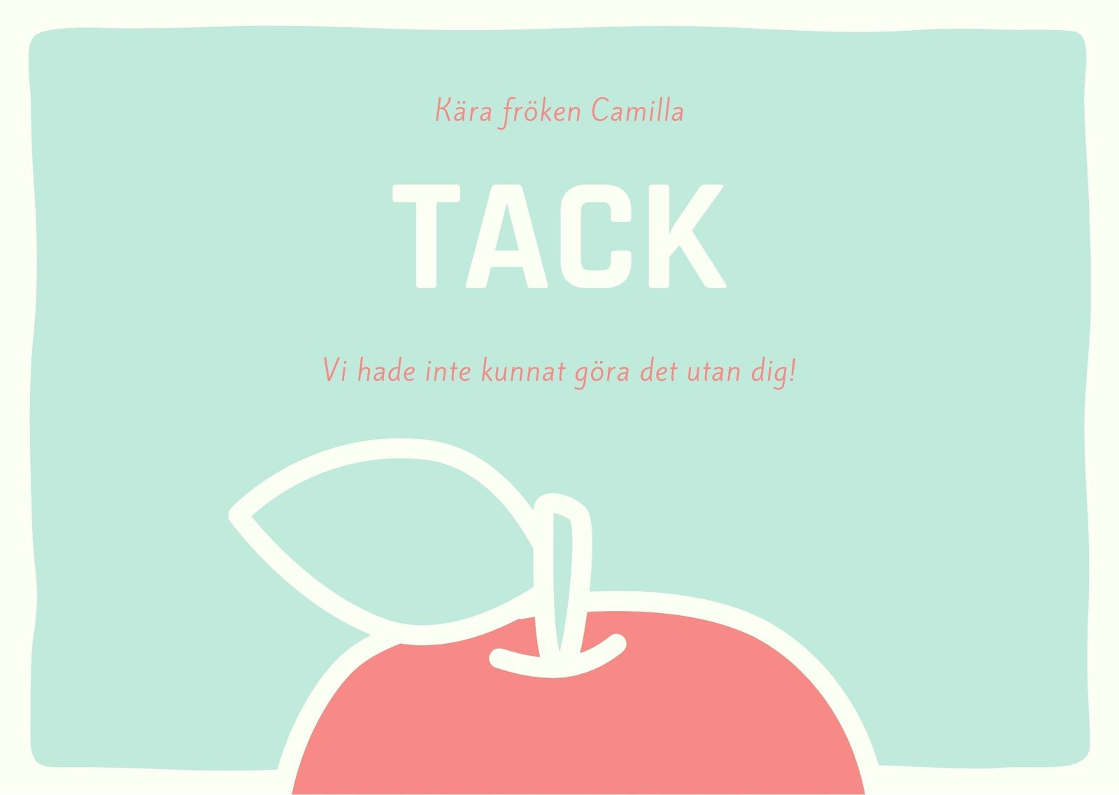 Skapa tackkort med personlig prägel online | Canva