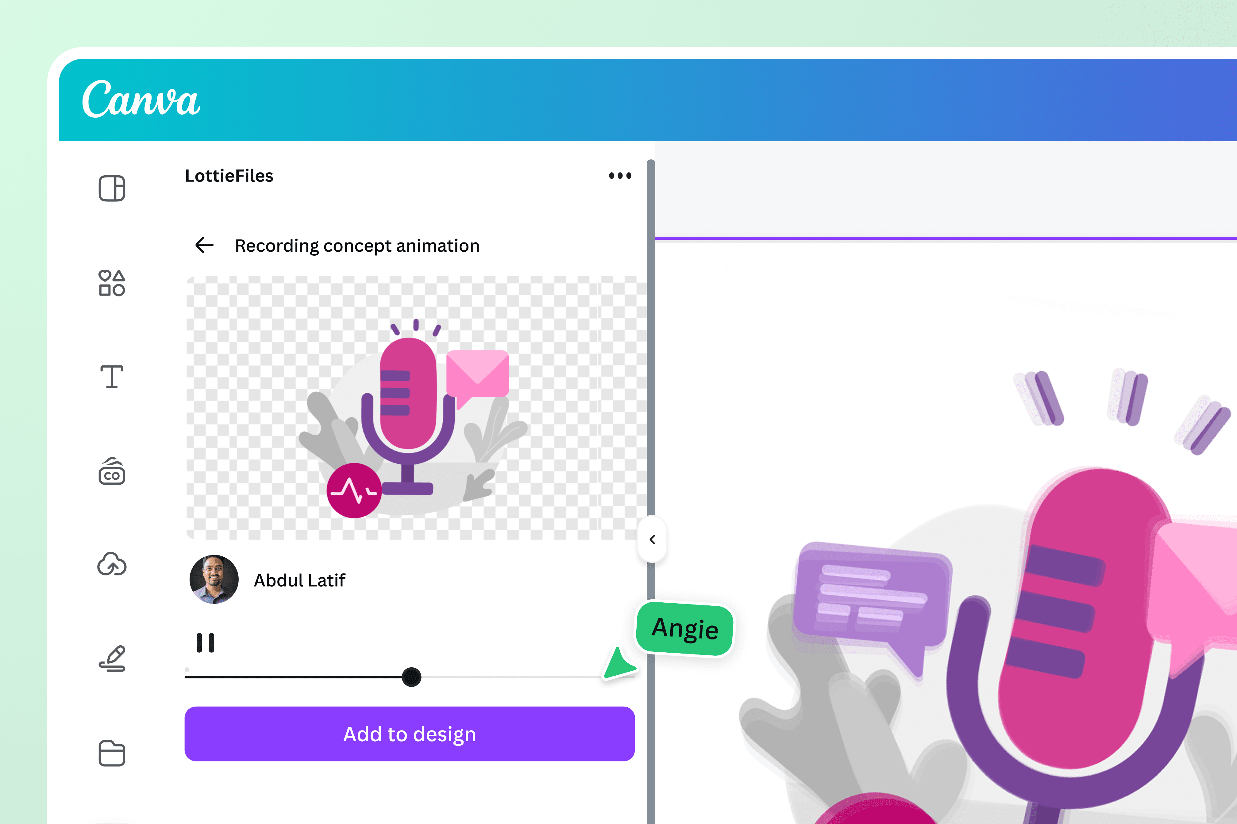 Lottie Animation: Add effortless animations to your design | Canva