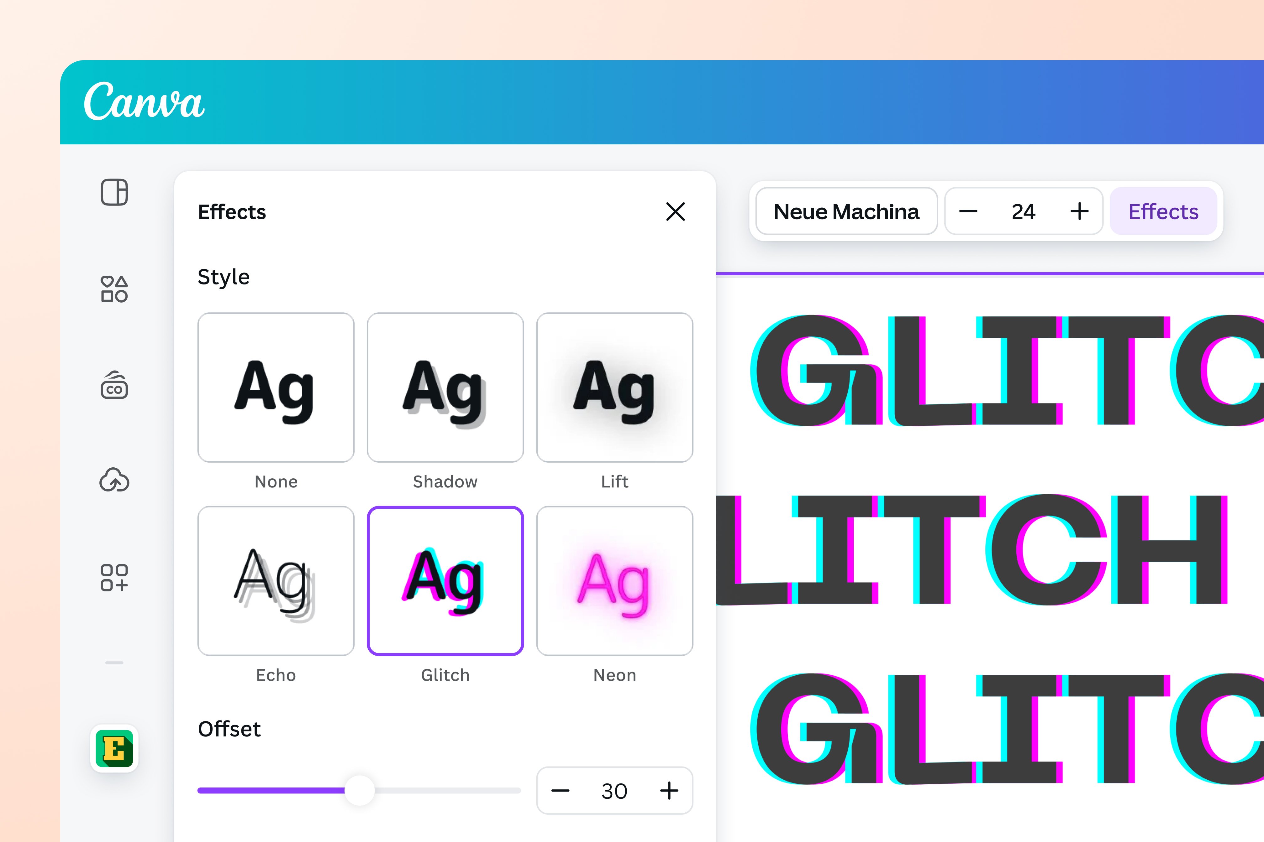 Add text effects: Add depth and dimension to text | Canva