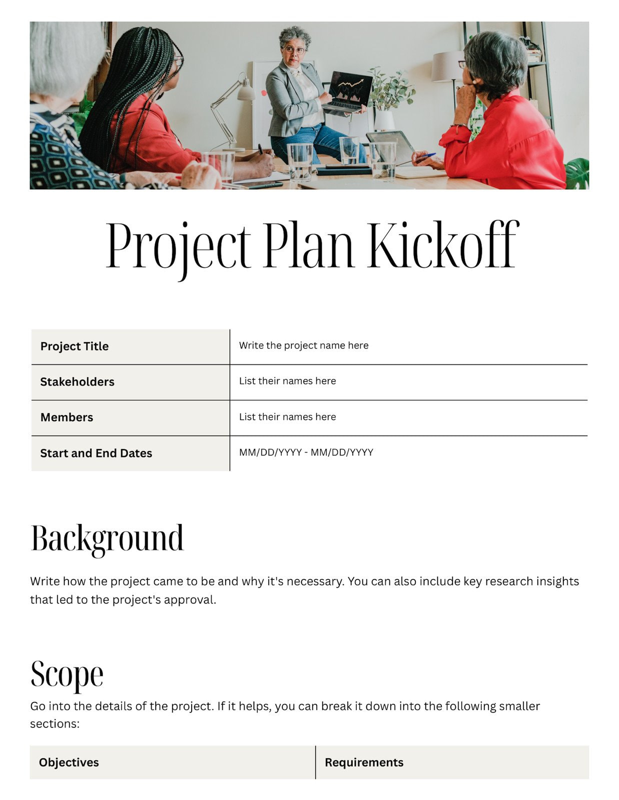 Plan de trabajo de un proyecto: Ejemplos y formatos | Canva