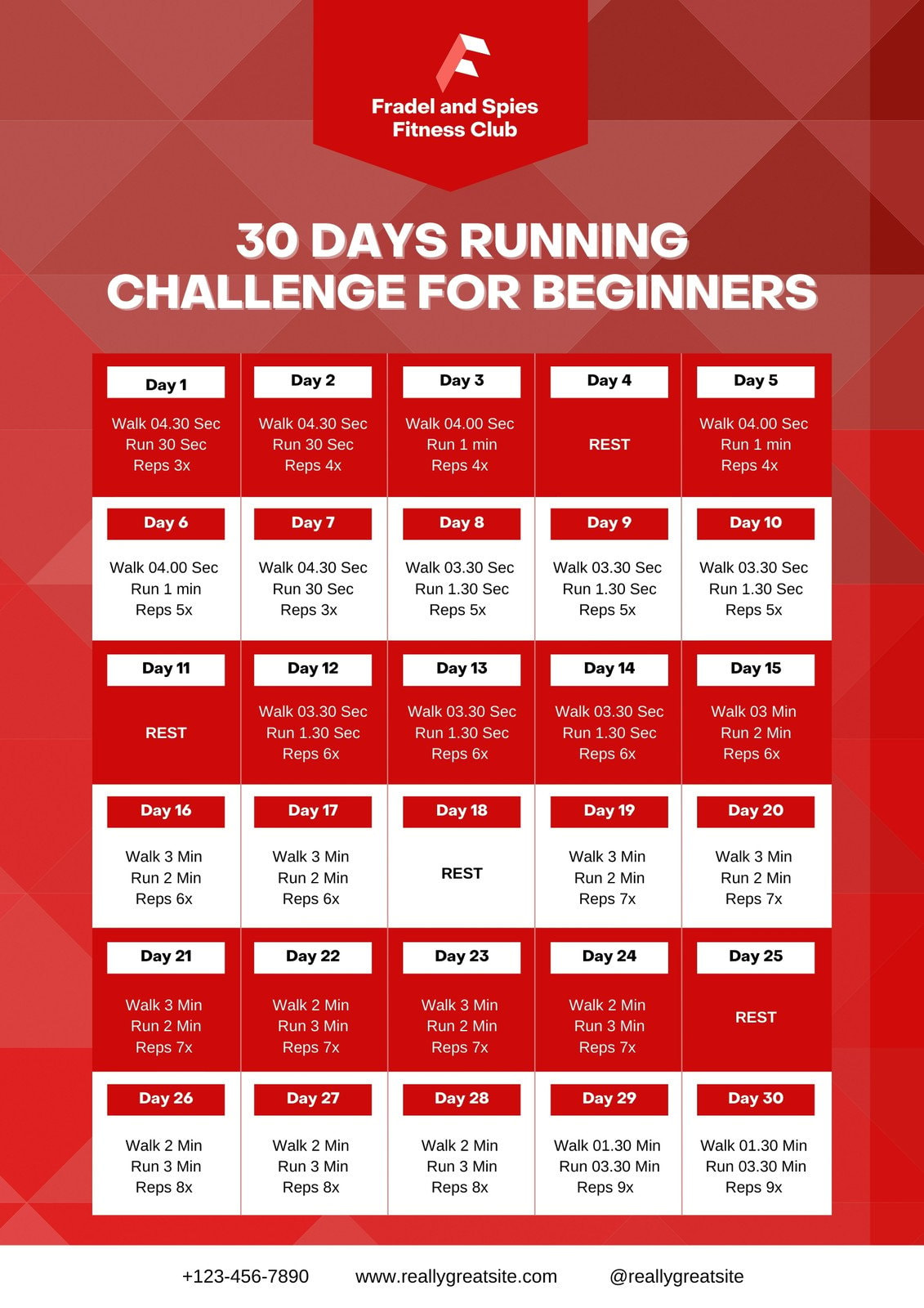 Trainingsplan erstellen | Fitness-Plan kostenlos anpassen | Canva