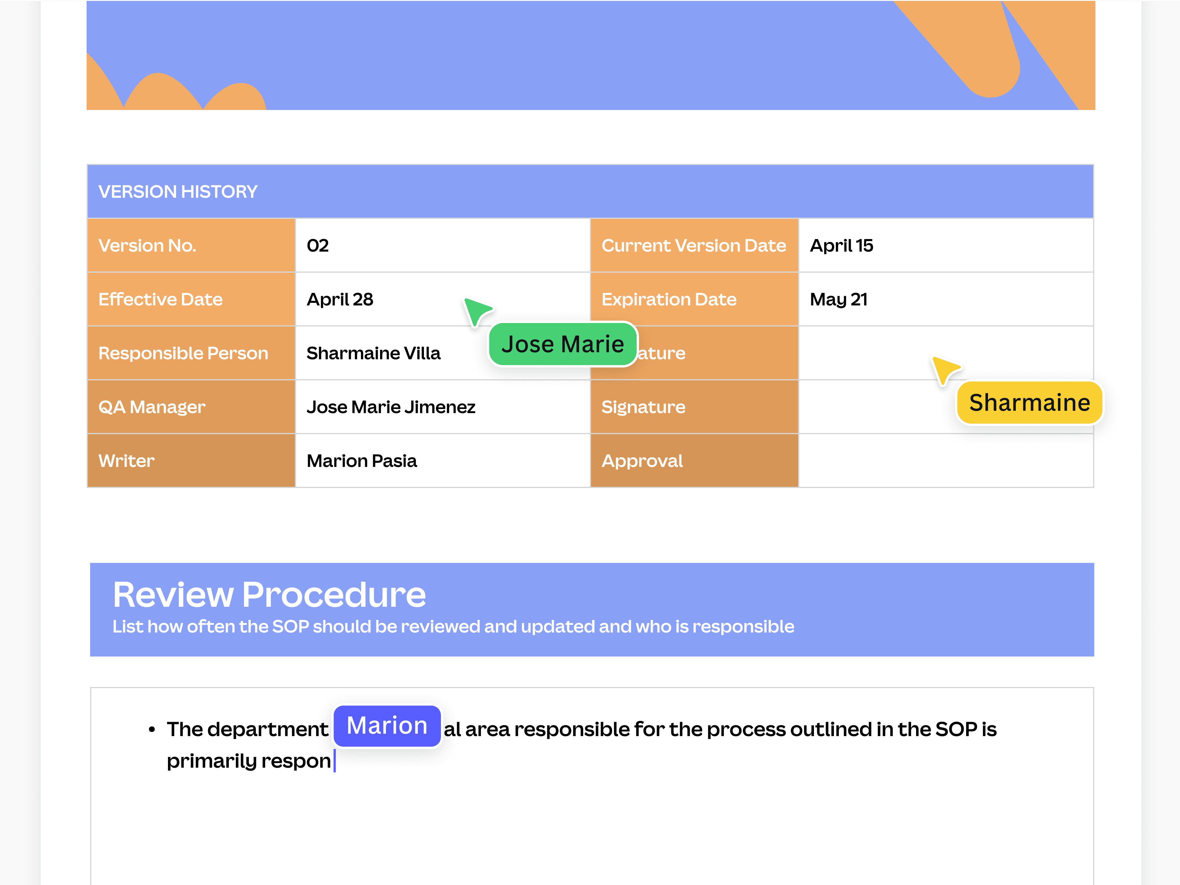 Come scrivere SOP: esempi e modelli di procedure operative | Canva